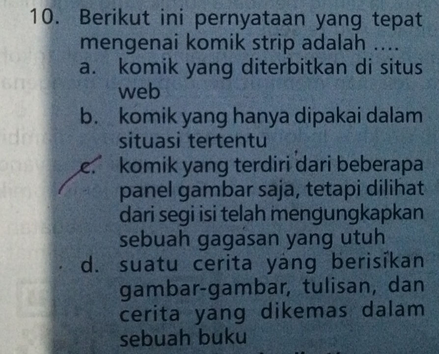 10. Berikut ini pernyataan yang tepat | StudyX
