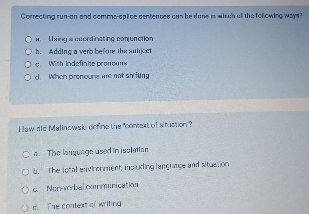 Correcting run-on and comma-splice sentences | StudyX