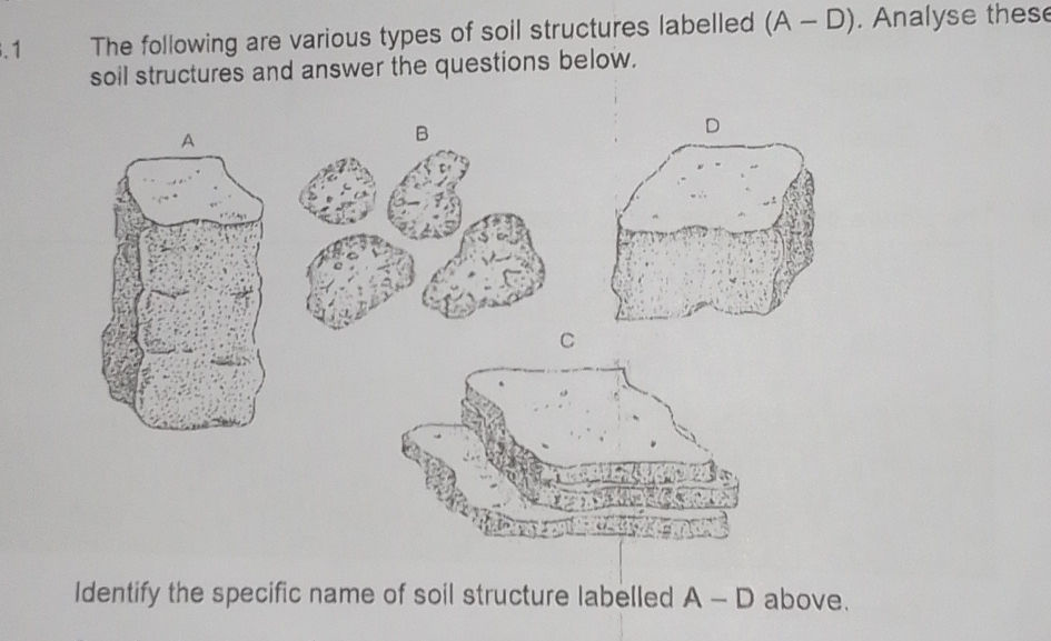 The following are various types of soil | StudyX