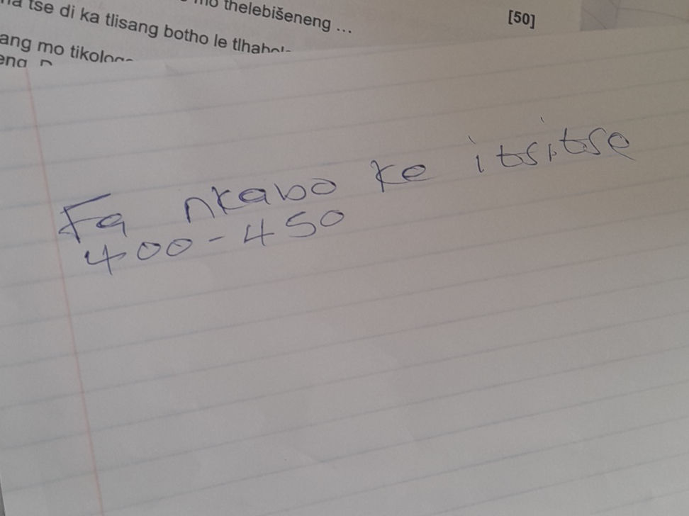 Fa nkabo ke itsitse 400-450