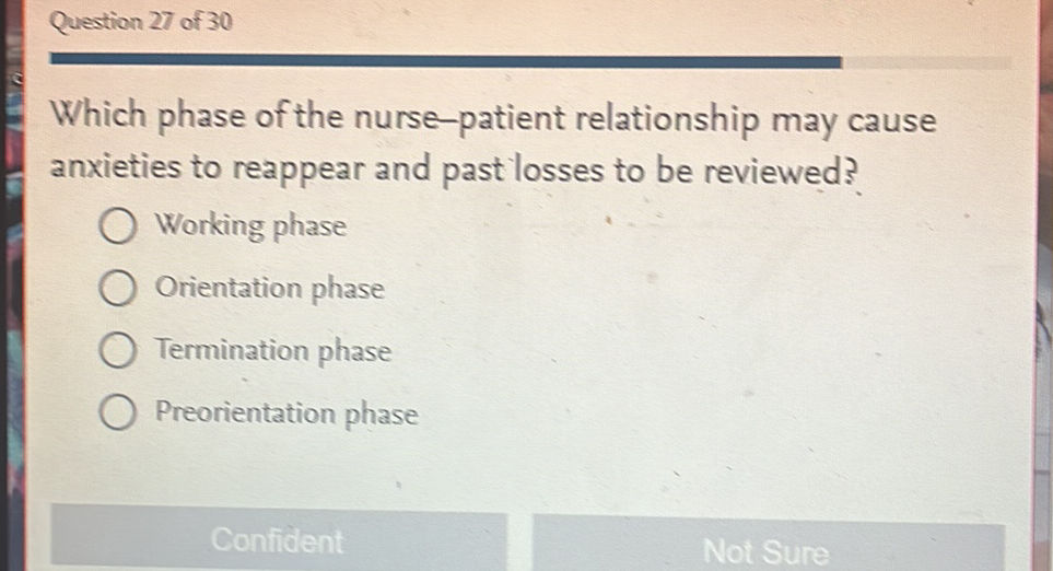 Which phase of the nurse–patient | StudyX