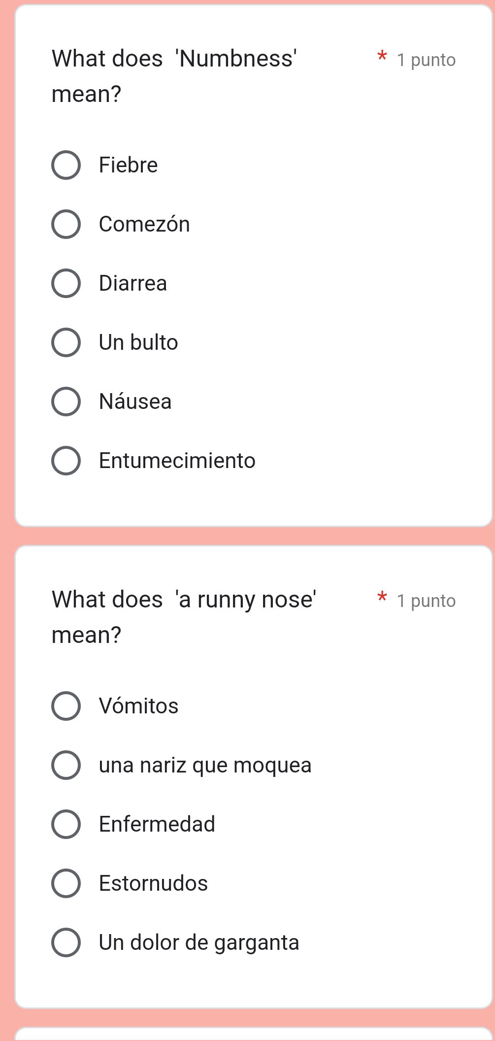What does 'Numbness' mean? Fiebre Comezón | StudyX