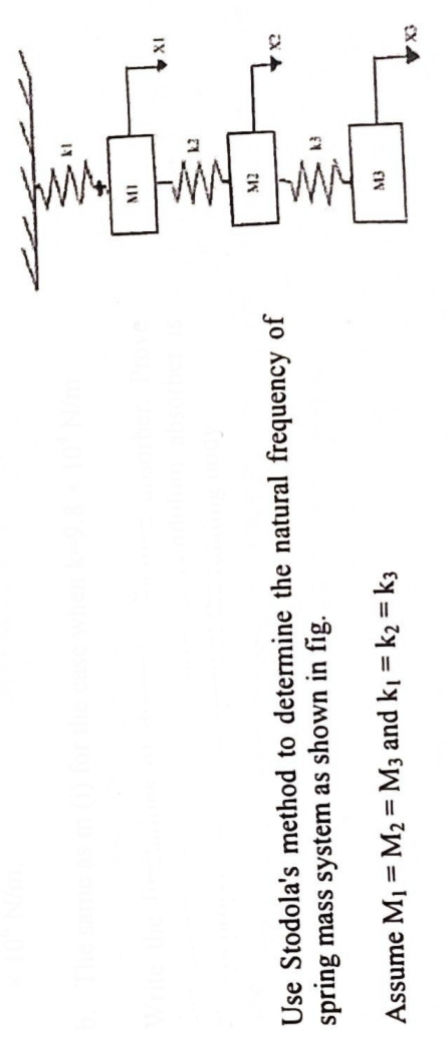 Use Stodola's method to determine the | StudyX