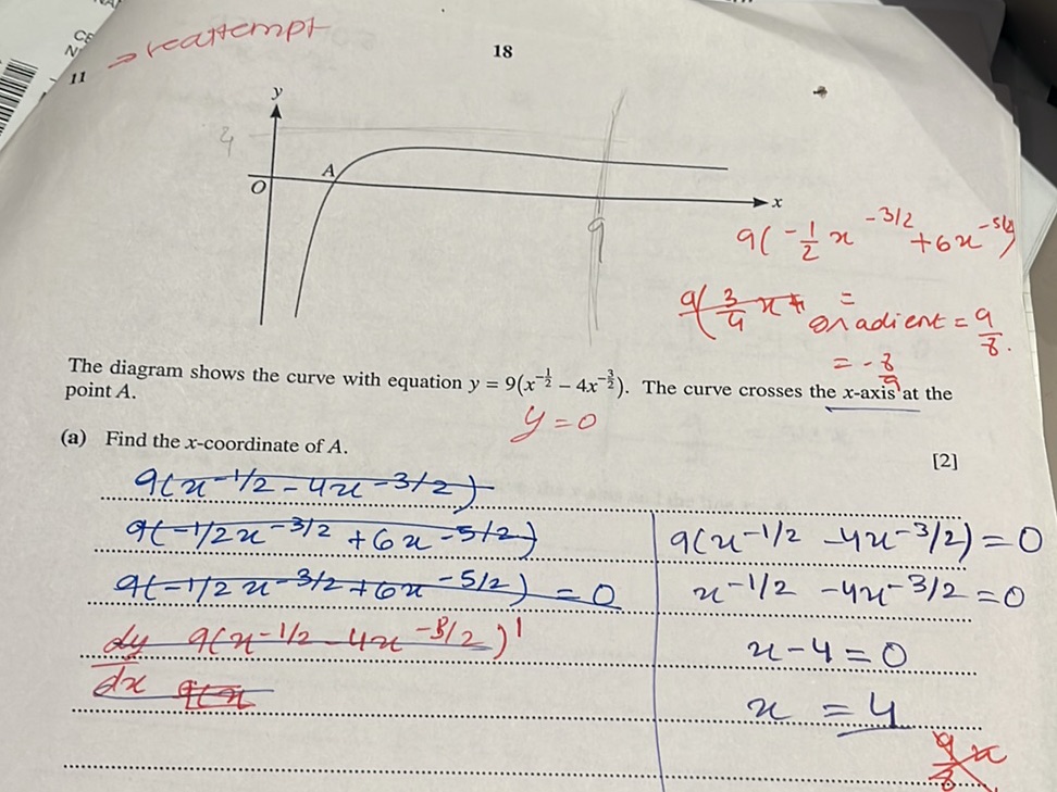 The diagram shows the curve with equation $y | StudyX