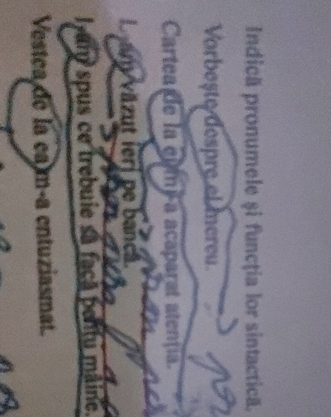 Indica pronumele și funcția lor sintactică. | StudyX