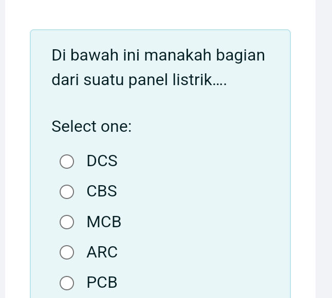 Di bawah ini manakah bagian dari suatu panel | StudyX