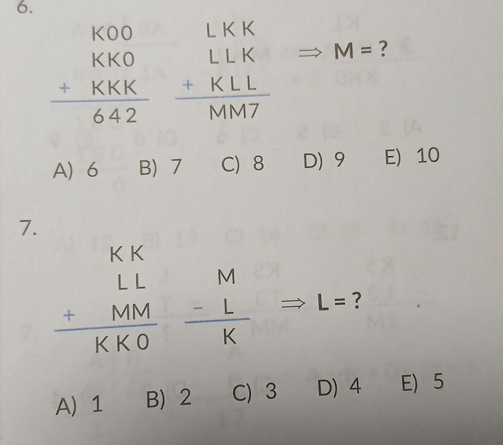 6. KOO KKO + KKK 642 LKK LLK + KLL MM7 ⇒ M | StudyX
