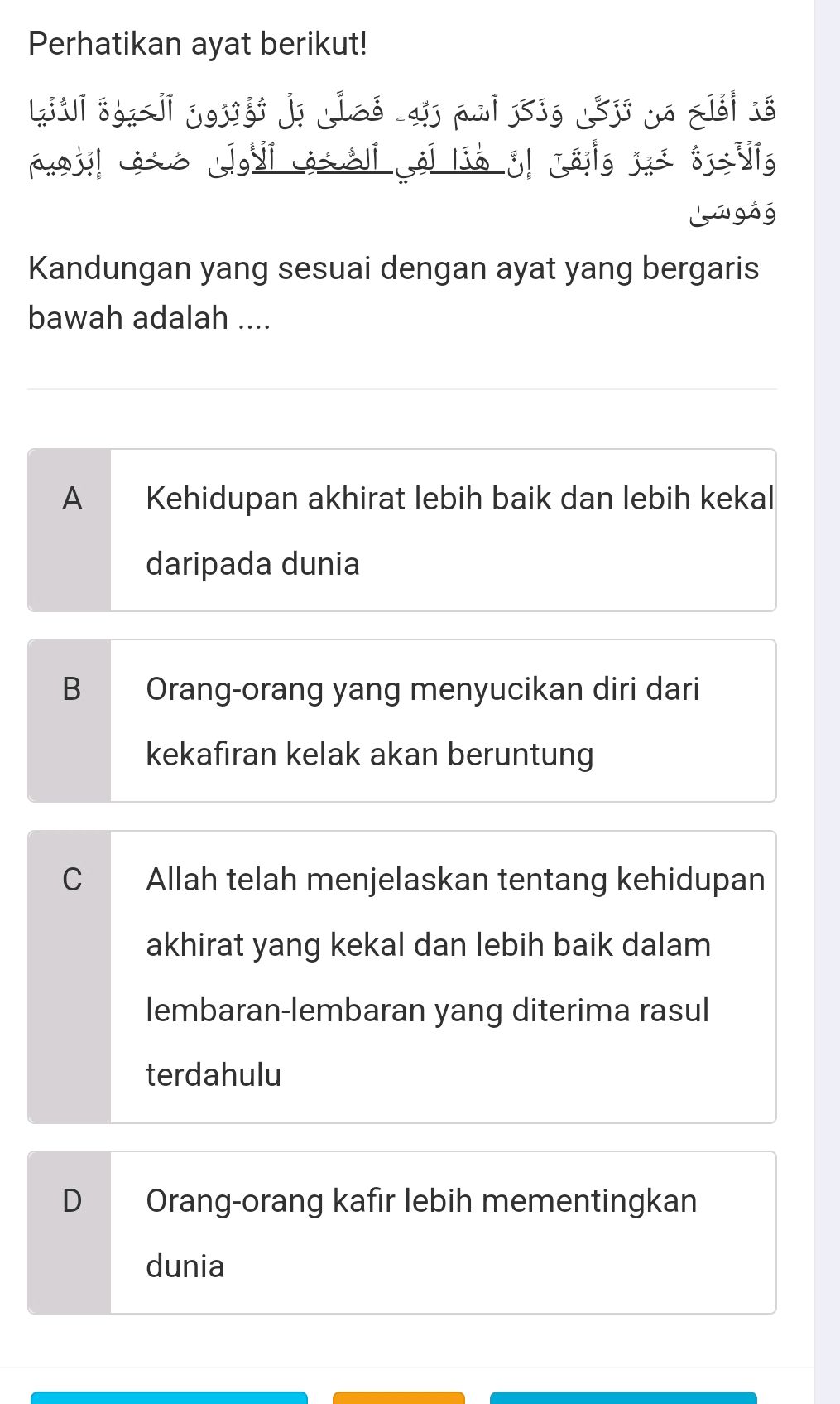 Perhatikan ayat berikut! قَدْ أَفْلَحَ مَن | StudyX