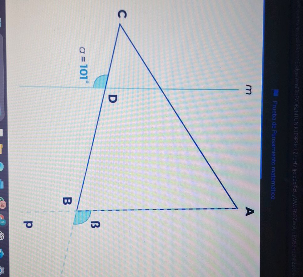 The image shows a triangle with some angles | StudyX