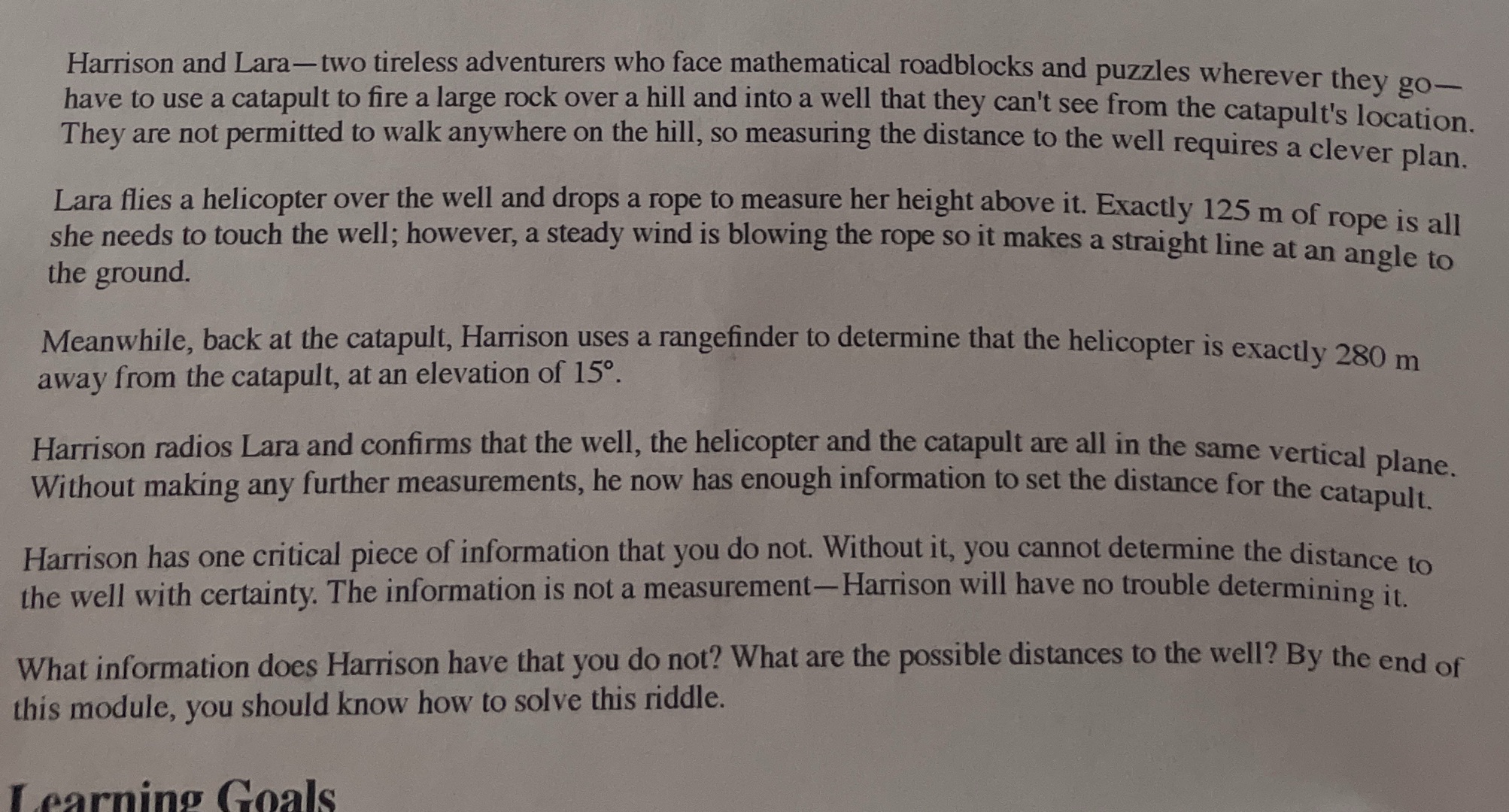 What information does Harrison have that you | StudyX