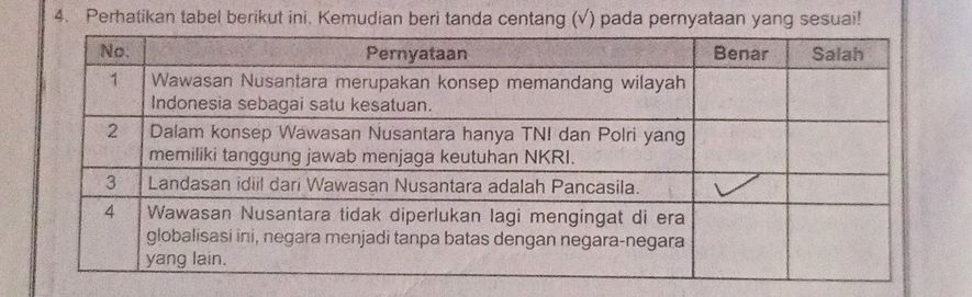4. Perhatikan tabel berikut ini. Kemudian | StudyX