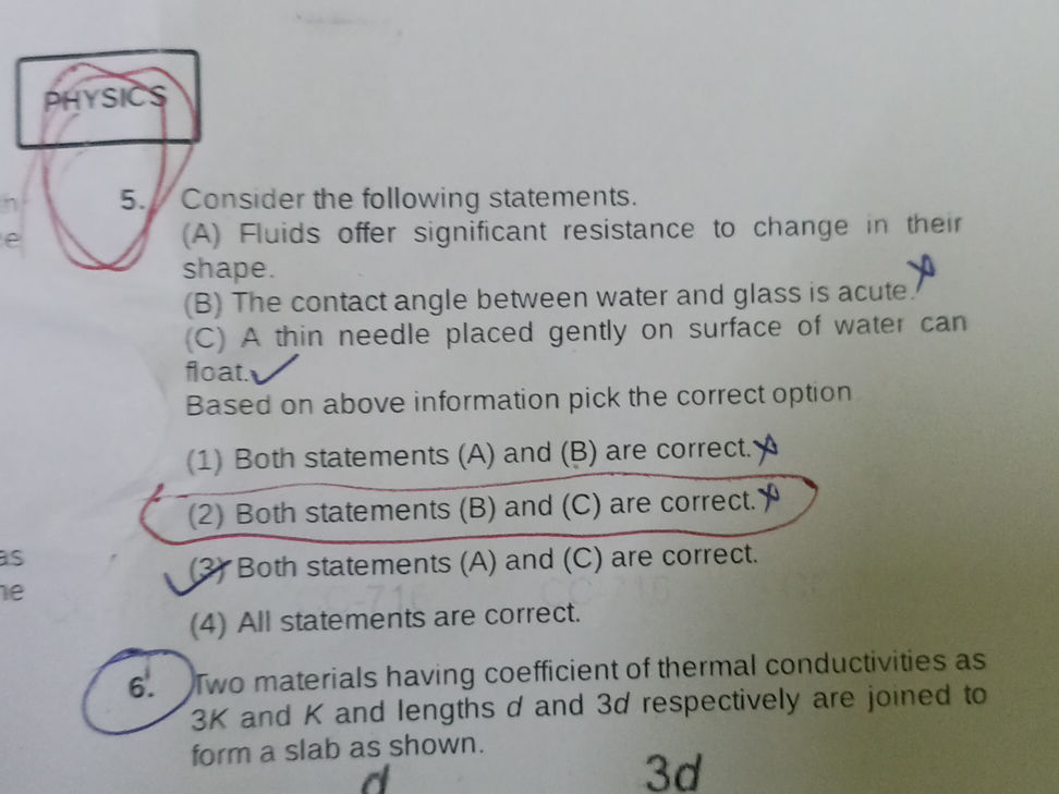 5. Consider the following statements. (A) | StudyX