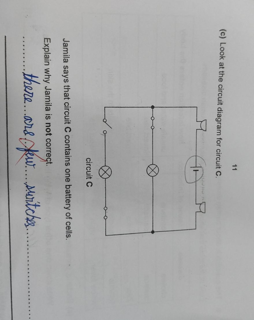 (c) Look at the circuit diagram for circuit | StudyX