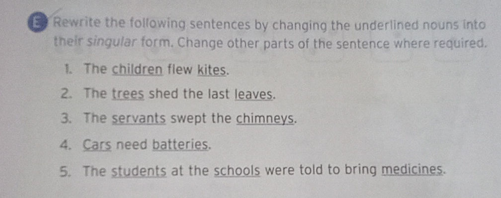 Rewrite the following sentences by changing | StudyX