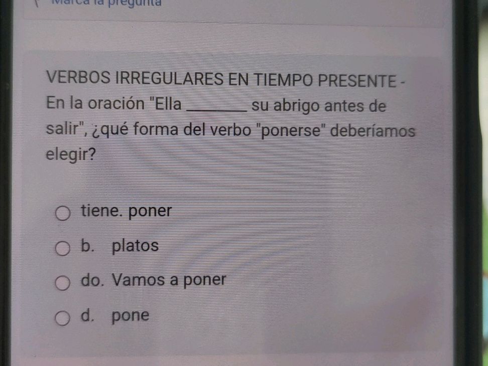 VERBOS IRREGULARES EN TIEMPO PRESENTE - En | StudyX