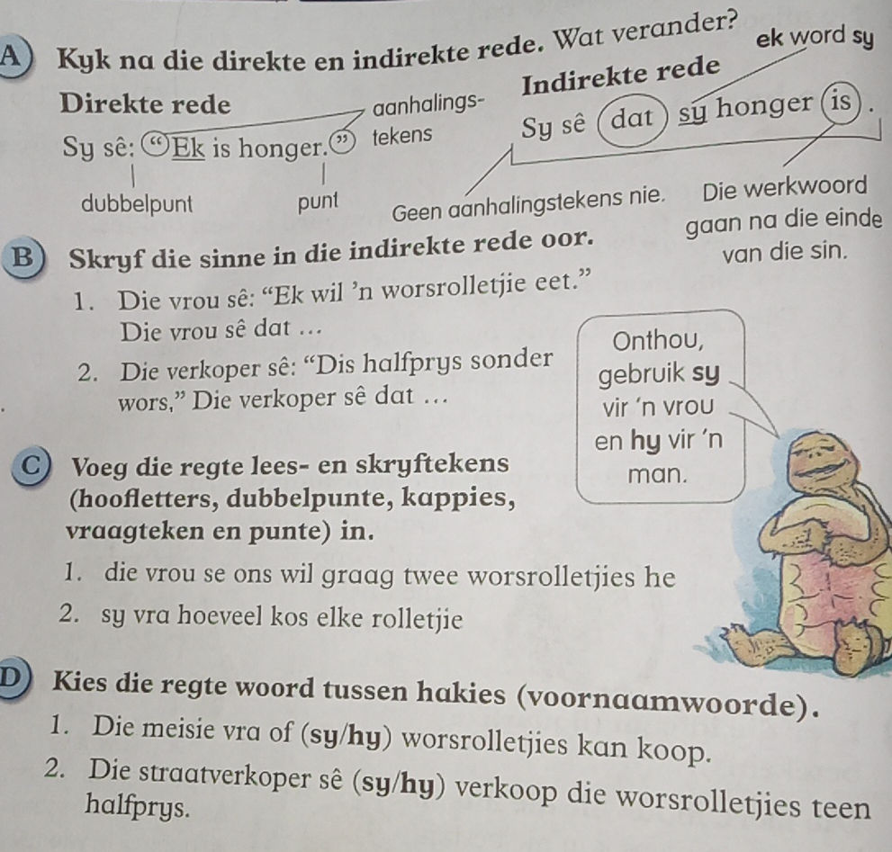 A Kyk na die direkte en indirekte rede. Wat | StudyX