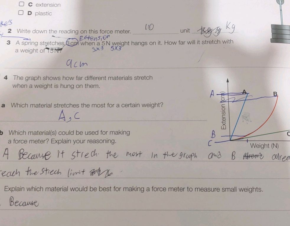 2 Write down the reading on this force | StudyX