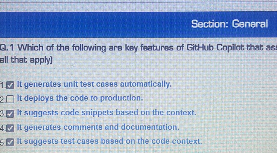 Q.1 Which of the following are key features | StudyX
