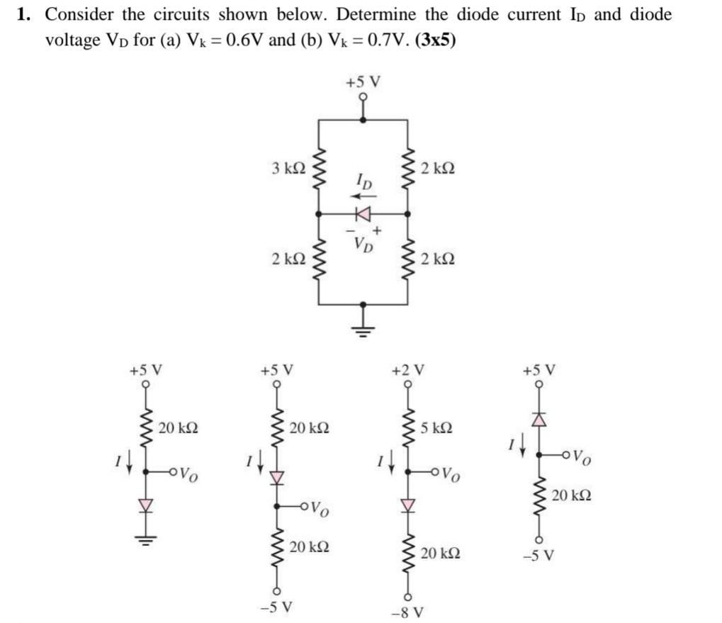 1. Consider the circuits shown below. | StudyX