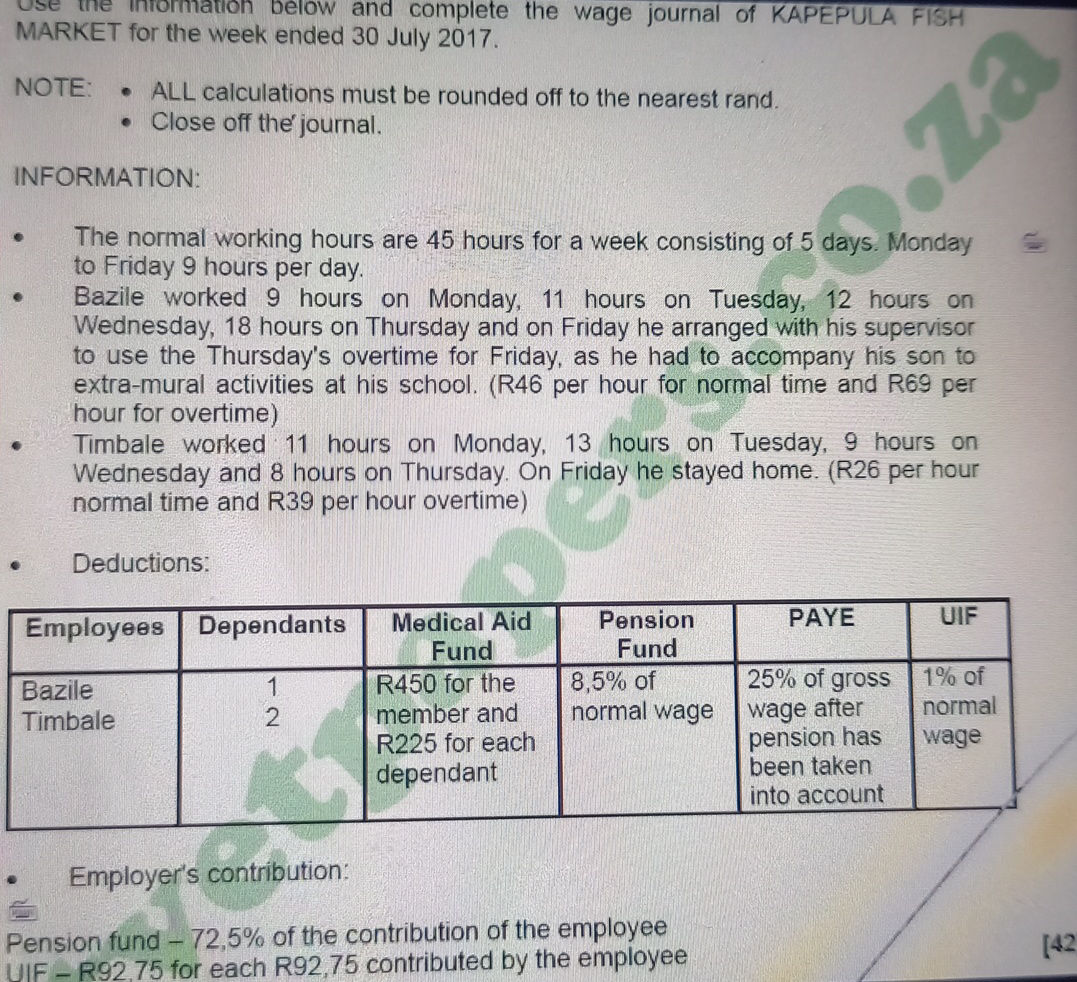 The normal working hours are 45 hours for a | StudyX