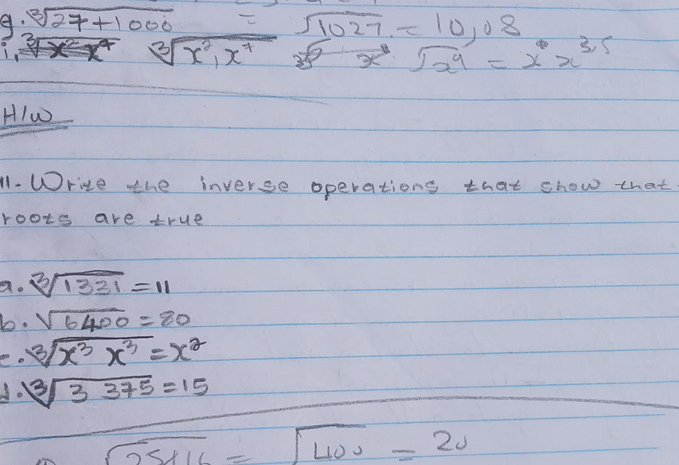 11. Write the inverse operations that show | StudyX
