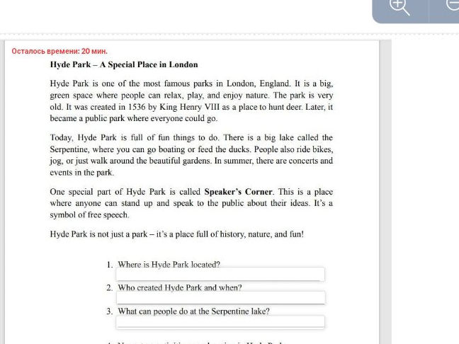 1. Where is Hyde Park located? 2. Who | StudyX