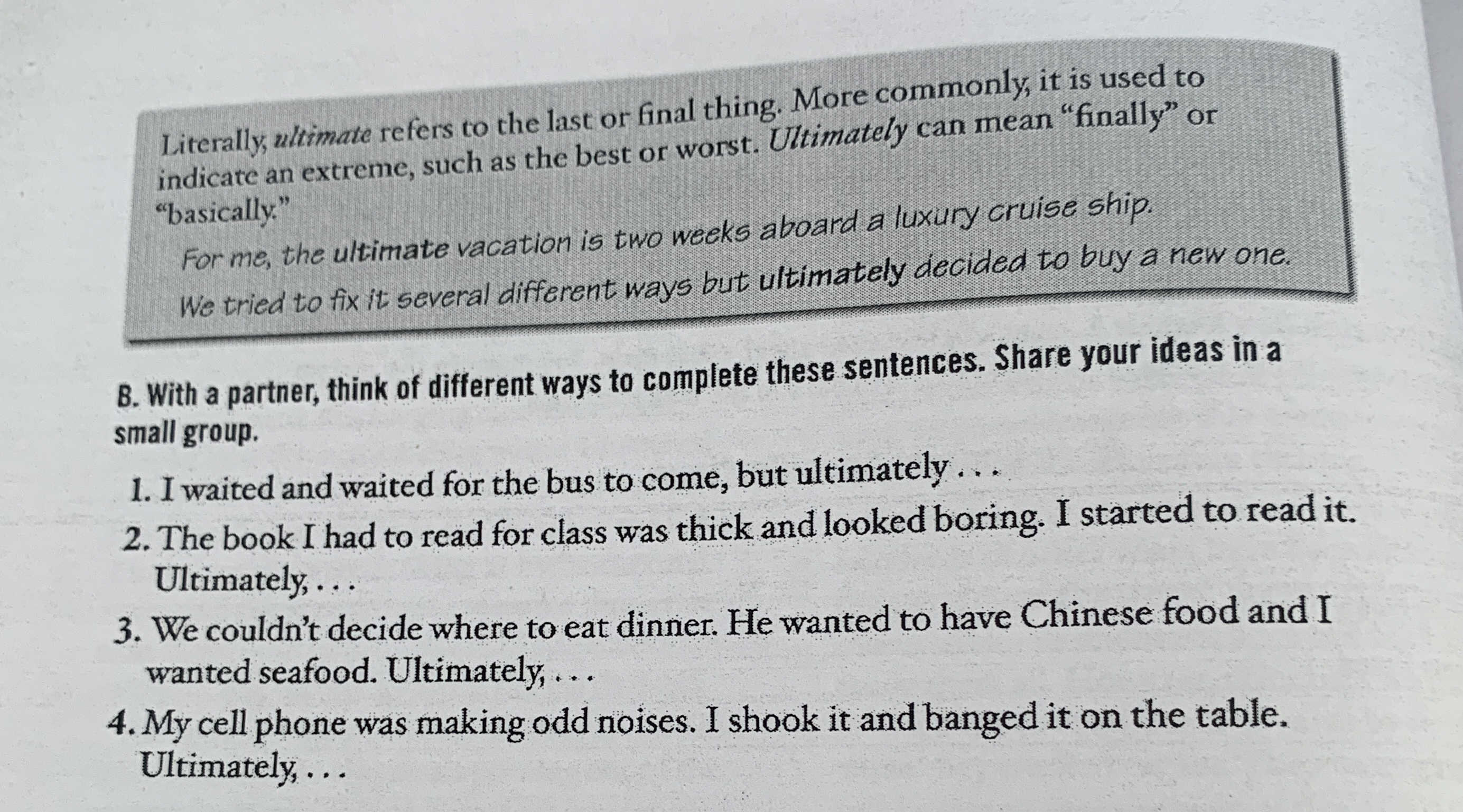 B. With a partner, think of different ways | StudyX