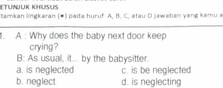 1. A : Why does the baby next door keep | StudyX