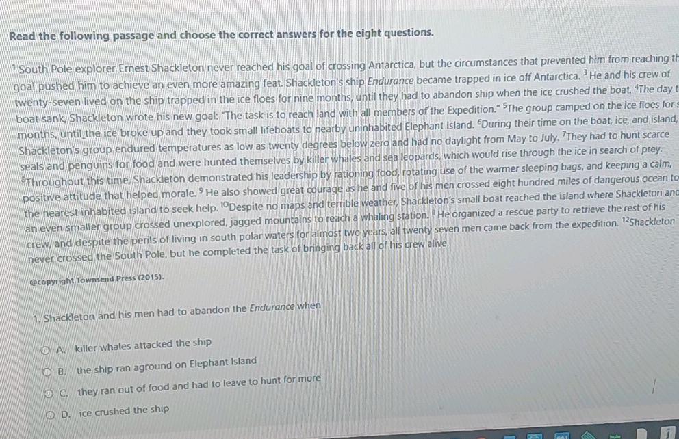 Read the following passage and choose the | StudyX