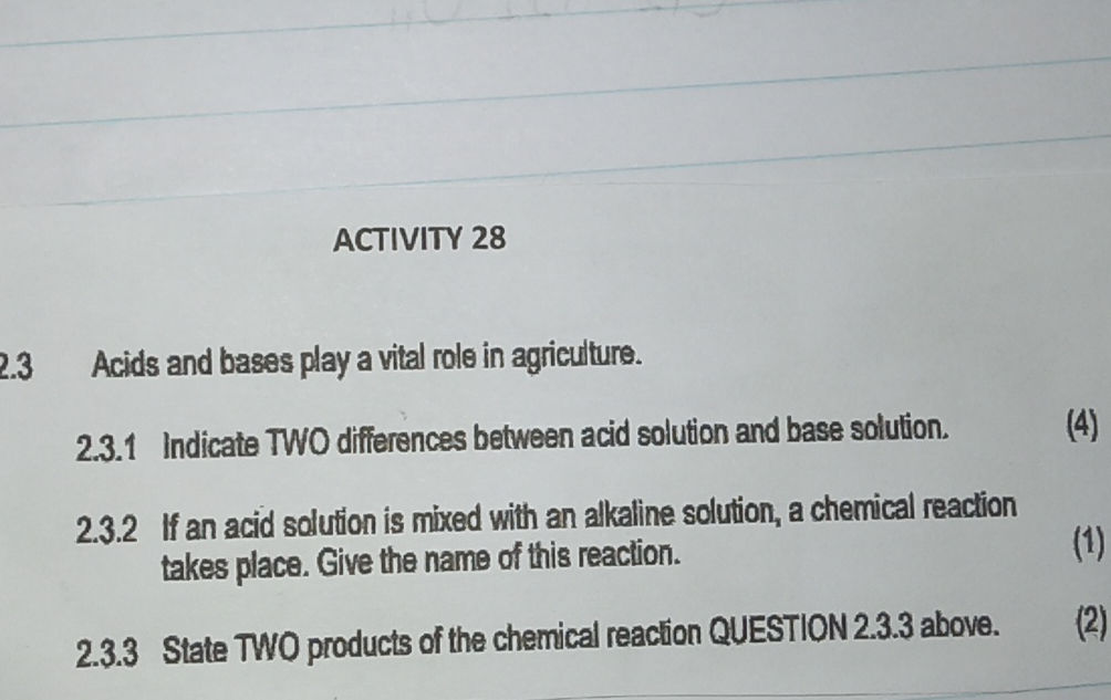 2.3 Acids and bases play a vital role in | StudyX