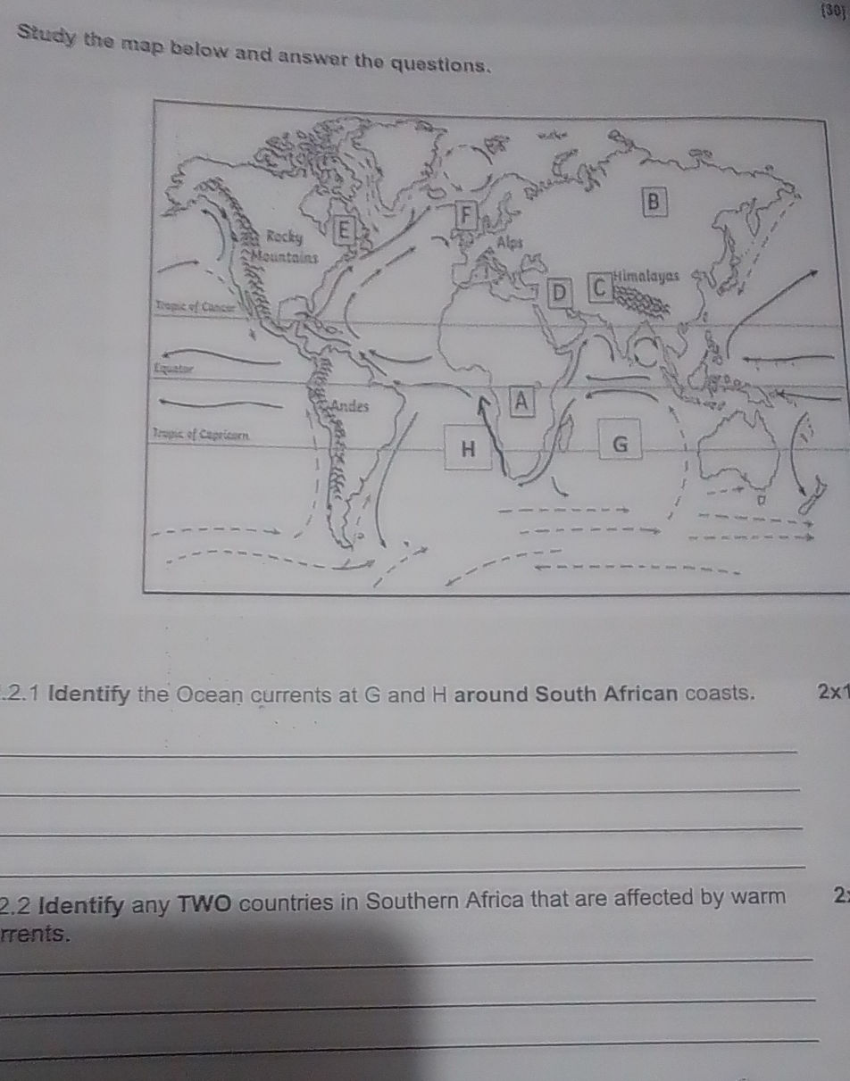 Study the map below and answer the | StudyX
