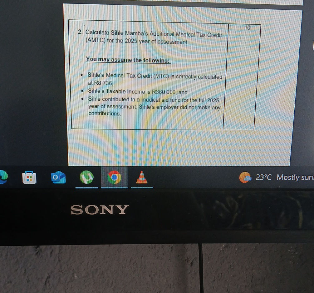 Calculate Sihle Mamba's Additional Medical