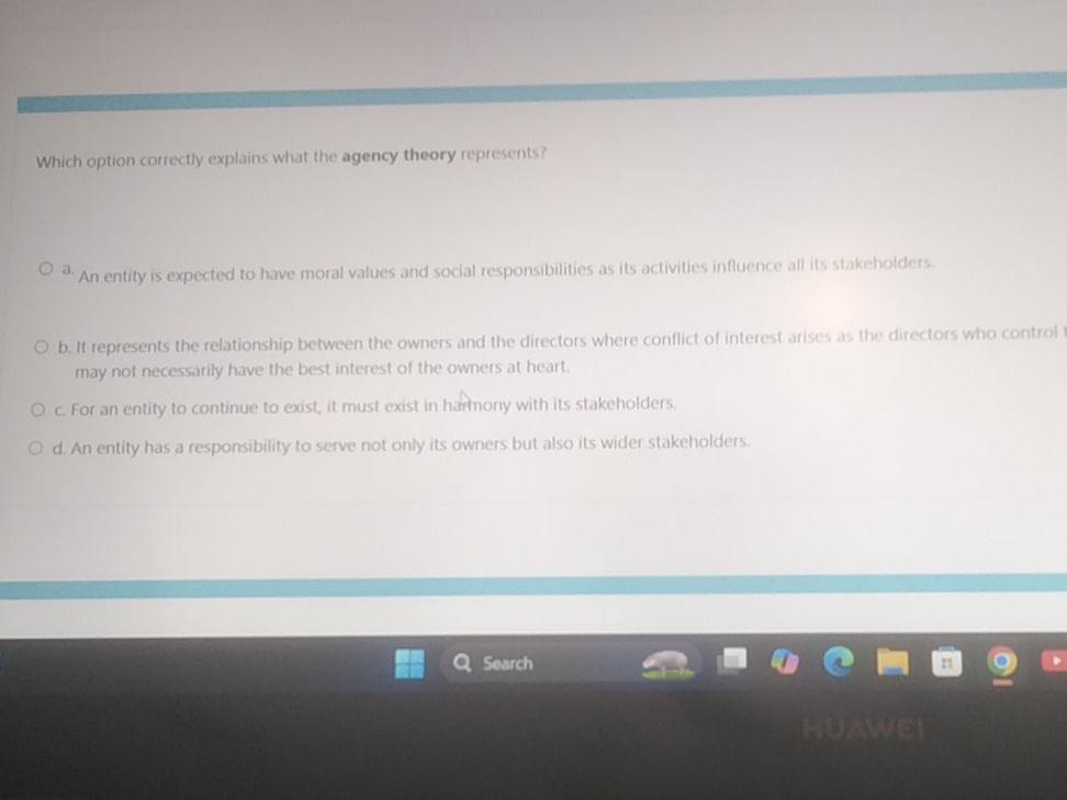 Which option correctly explains what the | StudyX