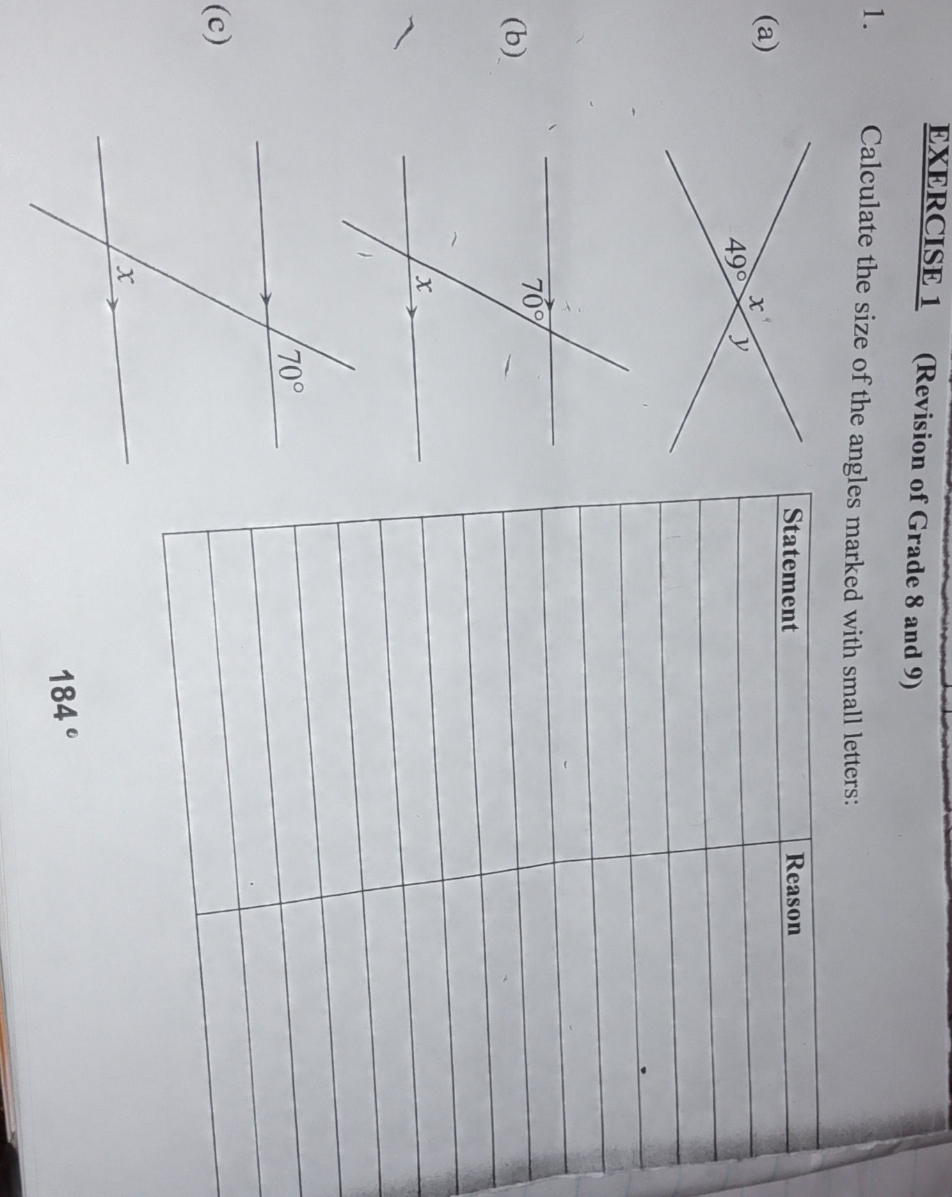1. Calculate the size of the angles marked | StudyX