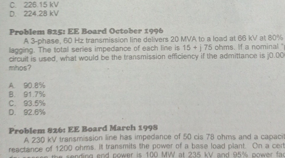 Problem 825: EE Board October 1996 A | StudyX