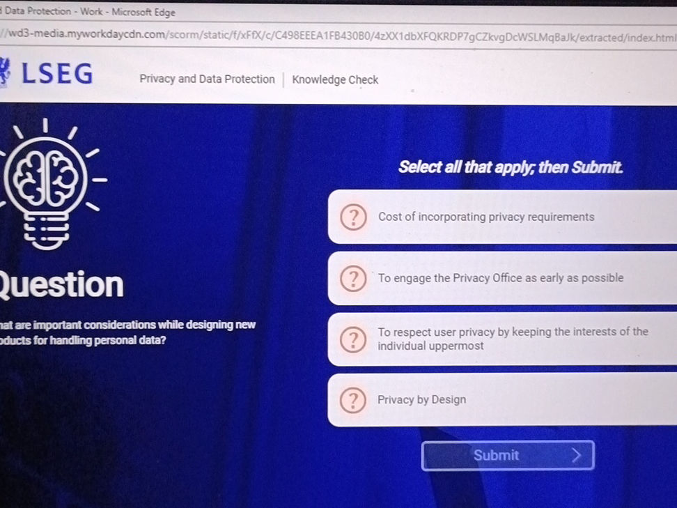 Select all that apply, then Submit. What | StudyX