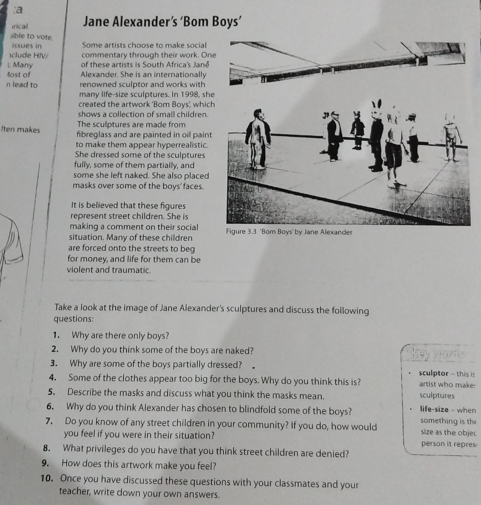 Take a look at the image of Jane Alexander's | StudyX