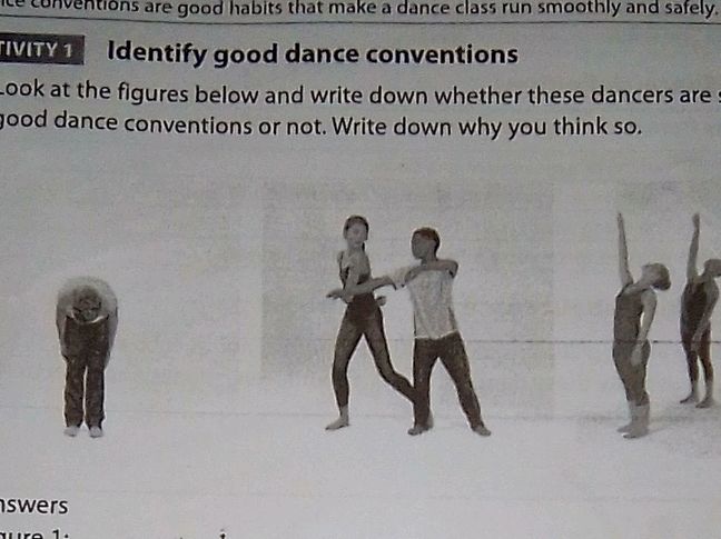 Identify good dance conventions Look at the | StudyX