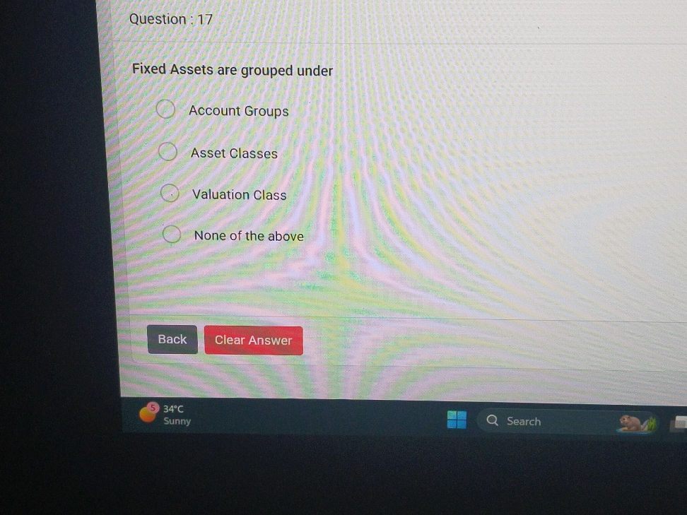 Question: 17 Fixed Assets are grouped under | StudyX