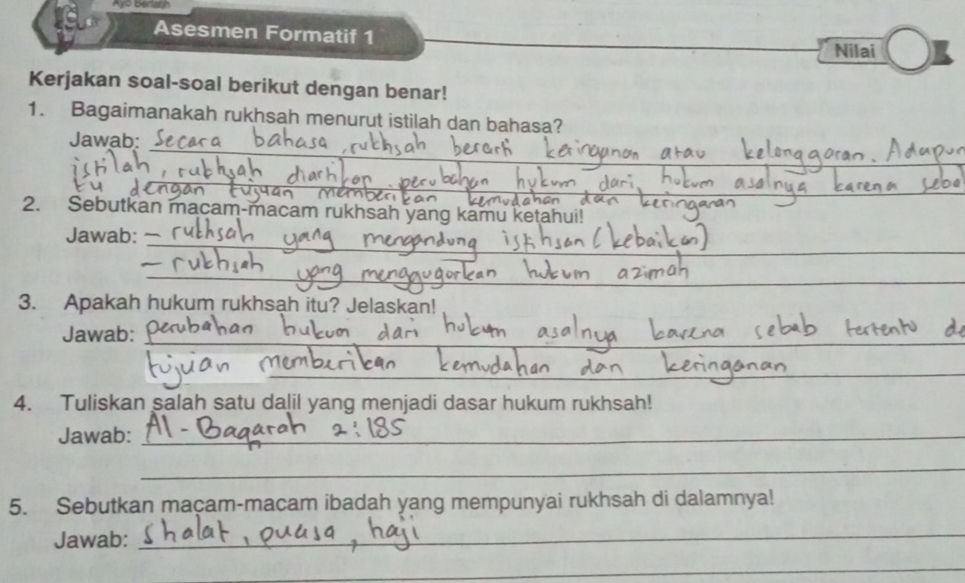 1. Bagaimanakah rukhsah menurut istilah dan | StudyX