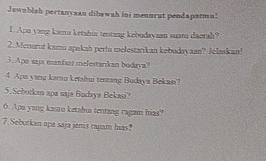 Jawablah pertanyaan dibawah ini menurut | StudyX