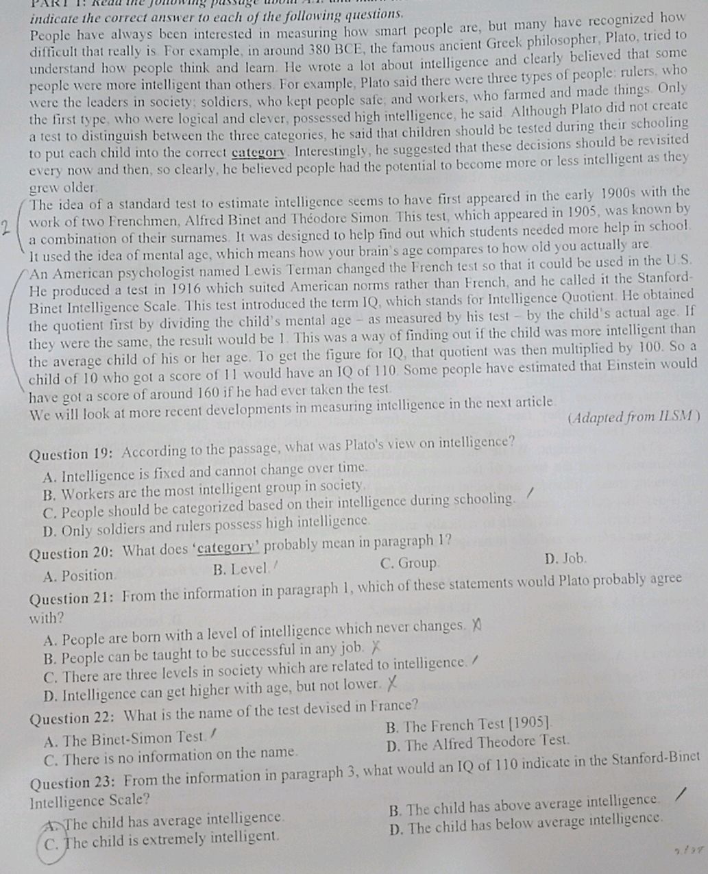 Question 19: According to the passage, what | StudyX