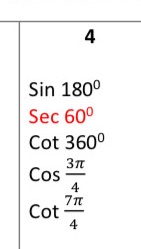 Calculate the following: $ 180^ $ $ 60^ $ | StudyX