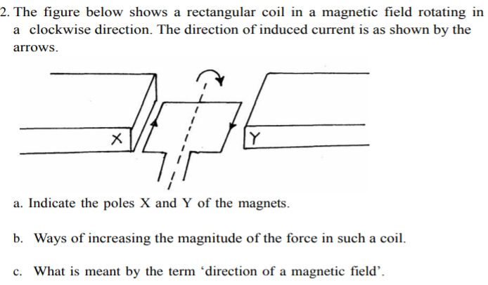 2. The figure below shows a rectangular coil | StudyX
