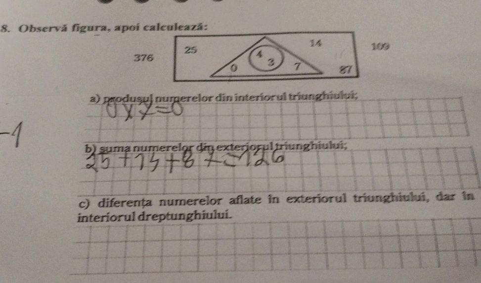 8. Observă figura, apoi calculează: ``` 25 | StudyX