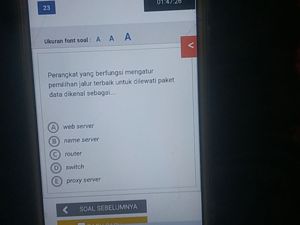 Perangkat yang berfungsi mengatur pemilihan | StudyX
