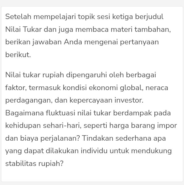 Setelah mempelajari topik sesi ketiga | StudyX