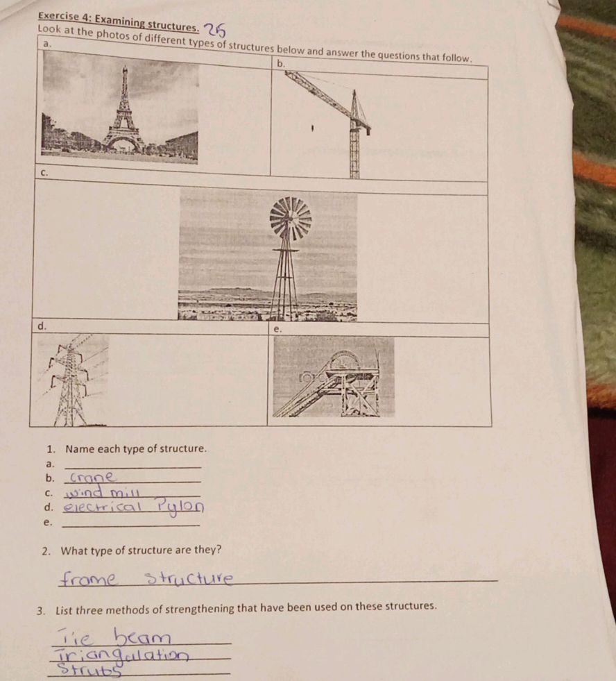Exercise 4: Examining structures. 25 Look at | StudyX