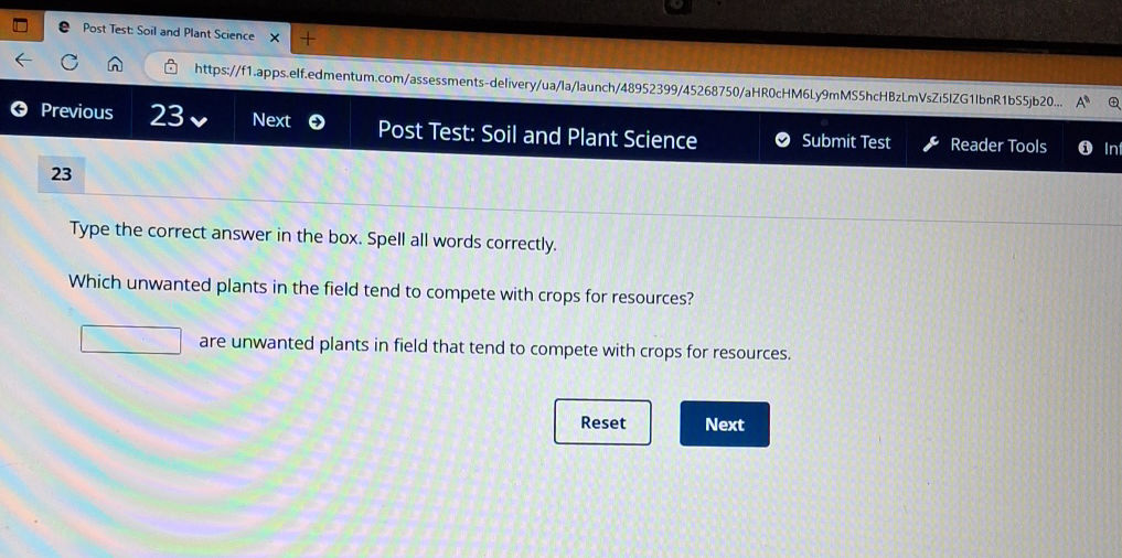 Type the correct answer in the box. Spell | StudyX