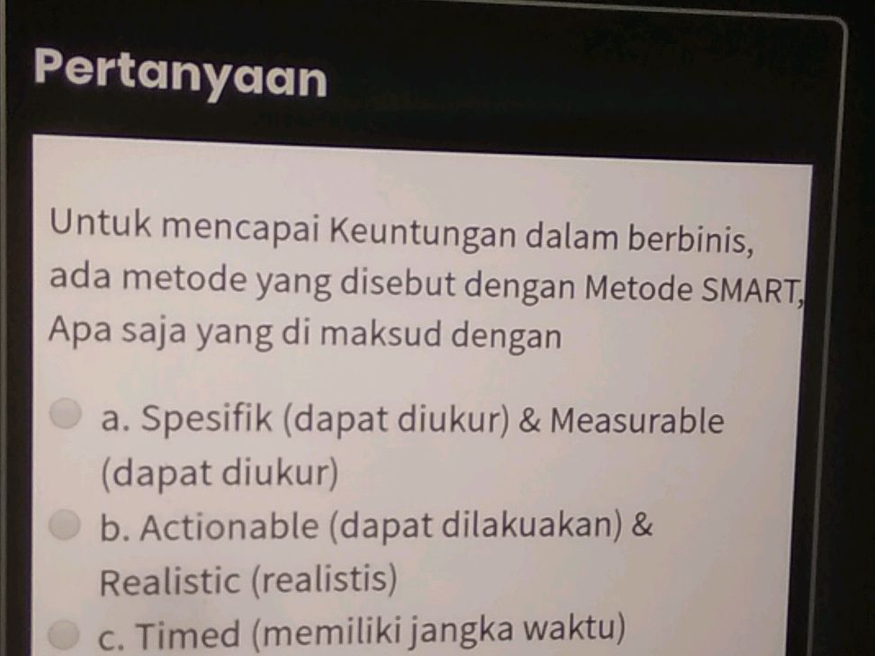 Untuk mencapai Keuntungan dalam berbinis, | StudyX